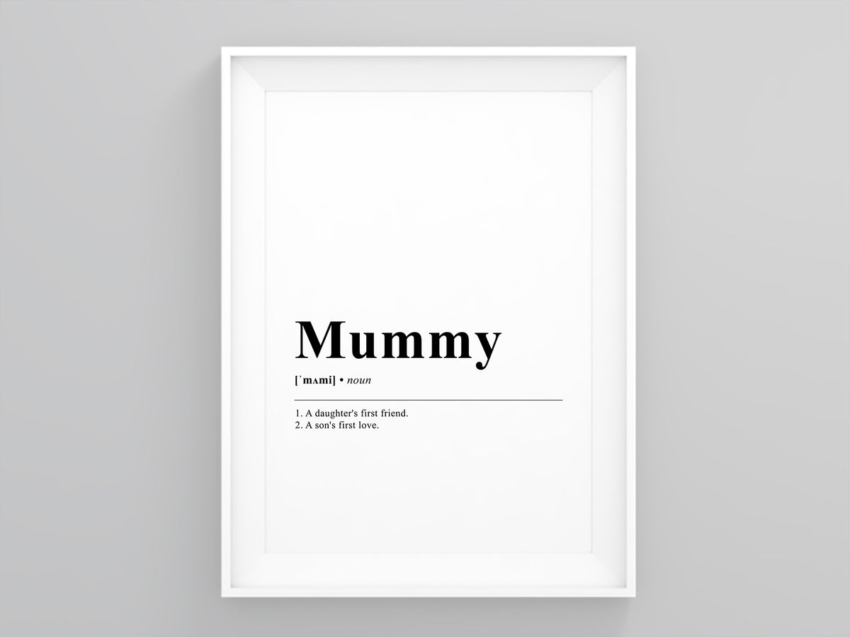 Mummy Definition Print | Printers Mews