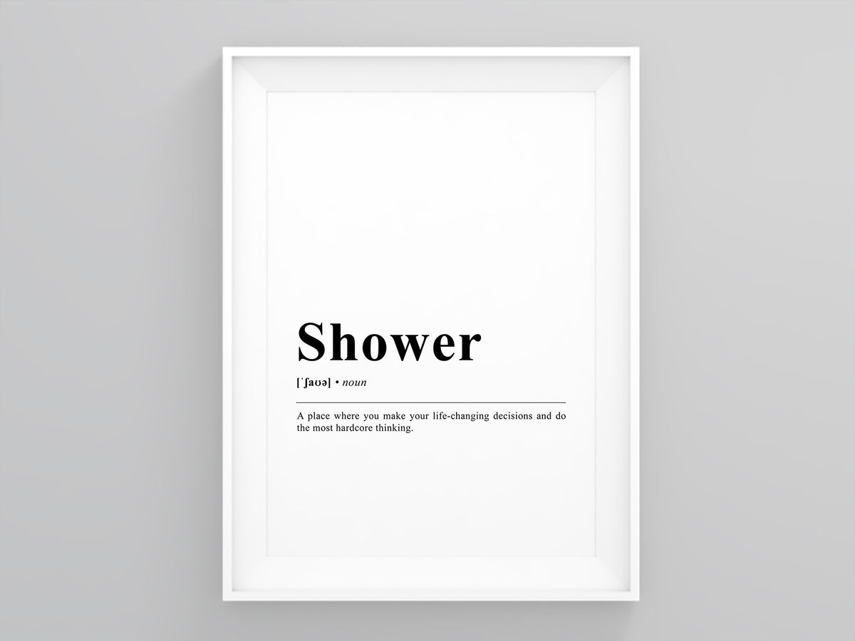 Shower Definition Print | Printers Mews